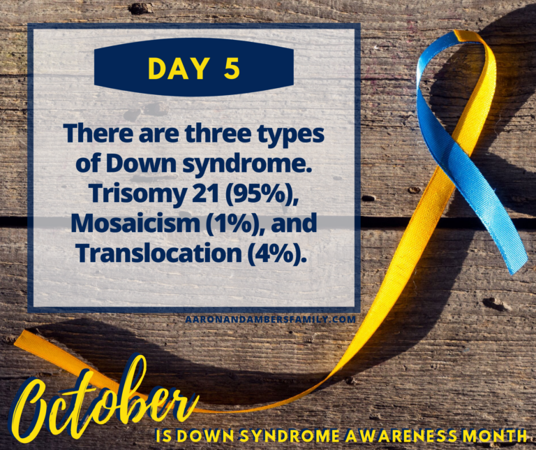 Different types of Down Syndrome - Down Syndrome Awareness Month - Day 5
